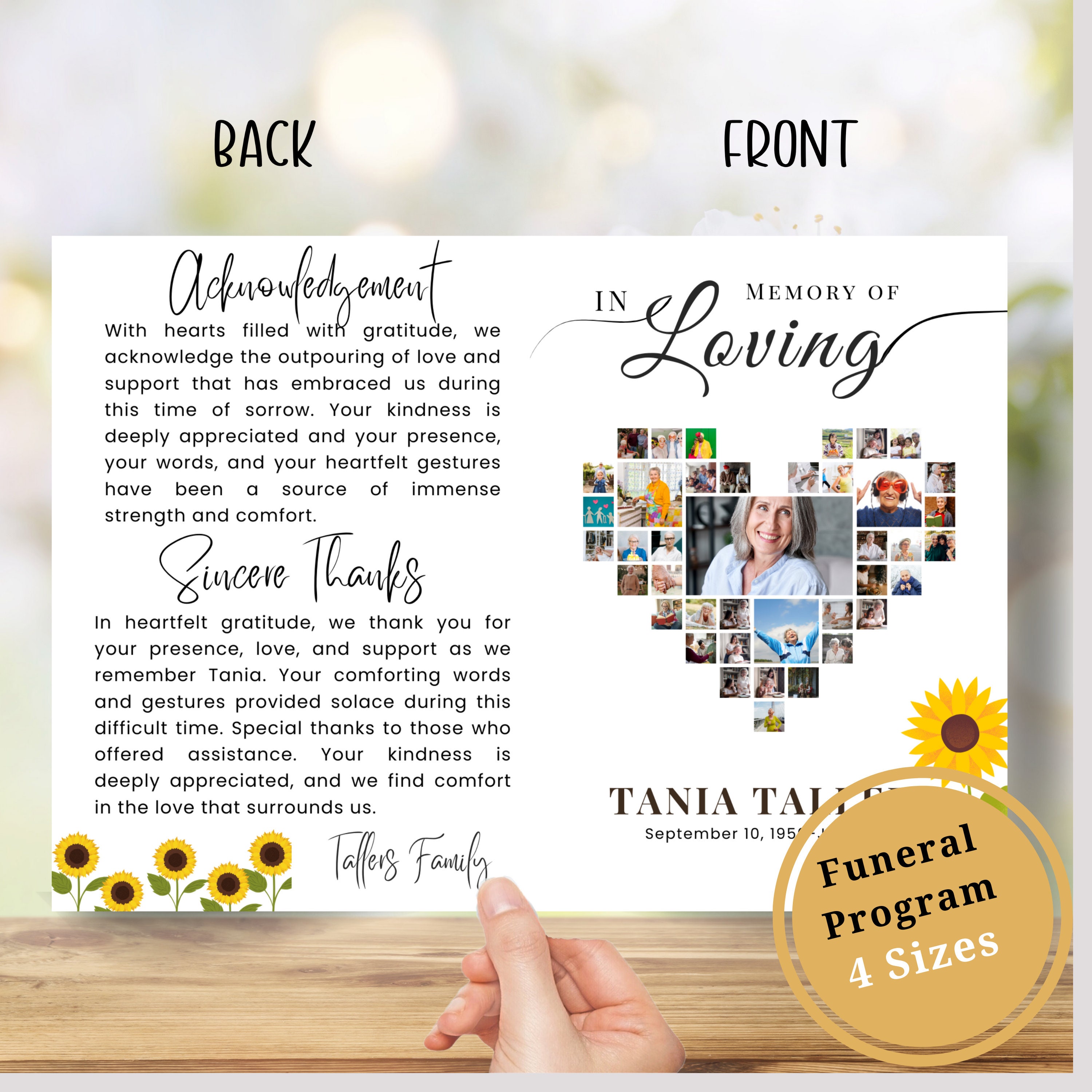 BUNDLE PACK SET, Editable Funeral Bundle, Funeral Program Bundle ...