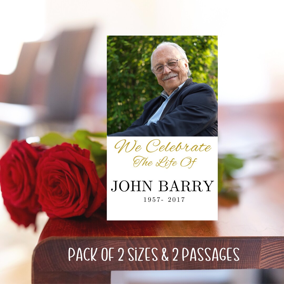 Funeral Prayer Cards, Memorial Printable Prayer Card Templates ...