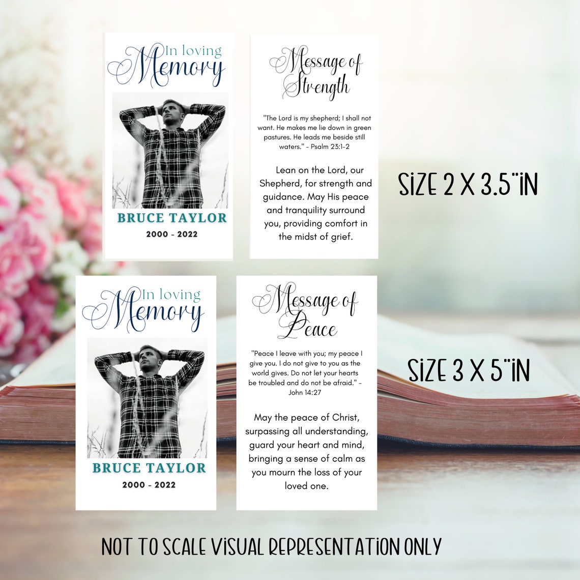 Funeral Prayer Cards, Memorial Prayer Card Templates, Printable ...