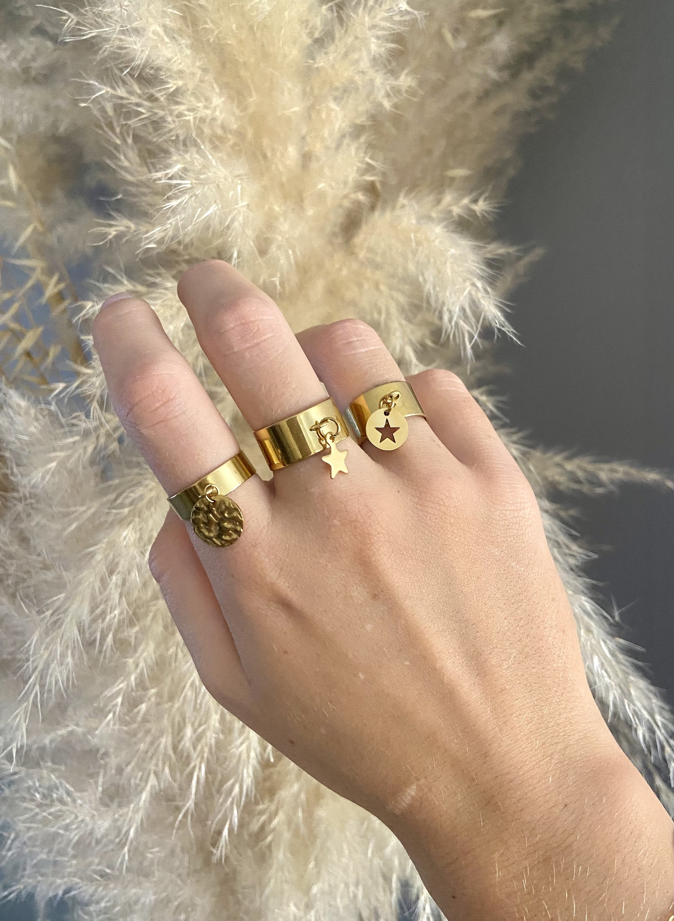 Bagues breloques en acier inoxydable et ajustable - Etsy France