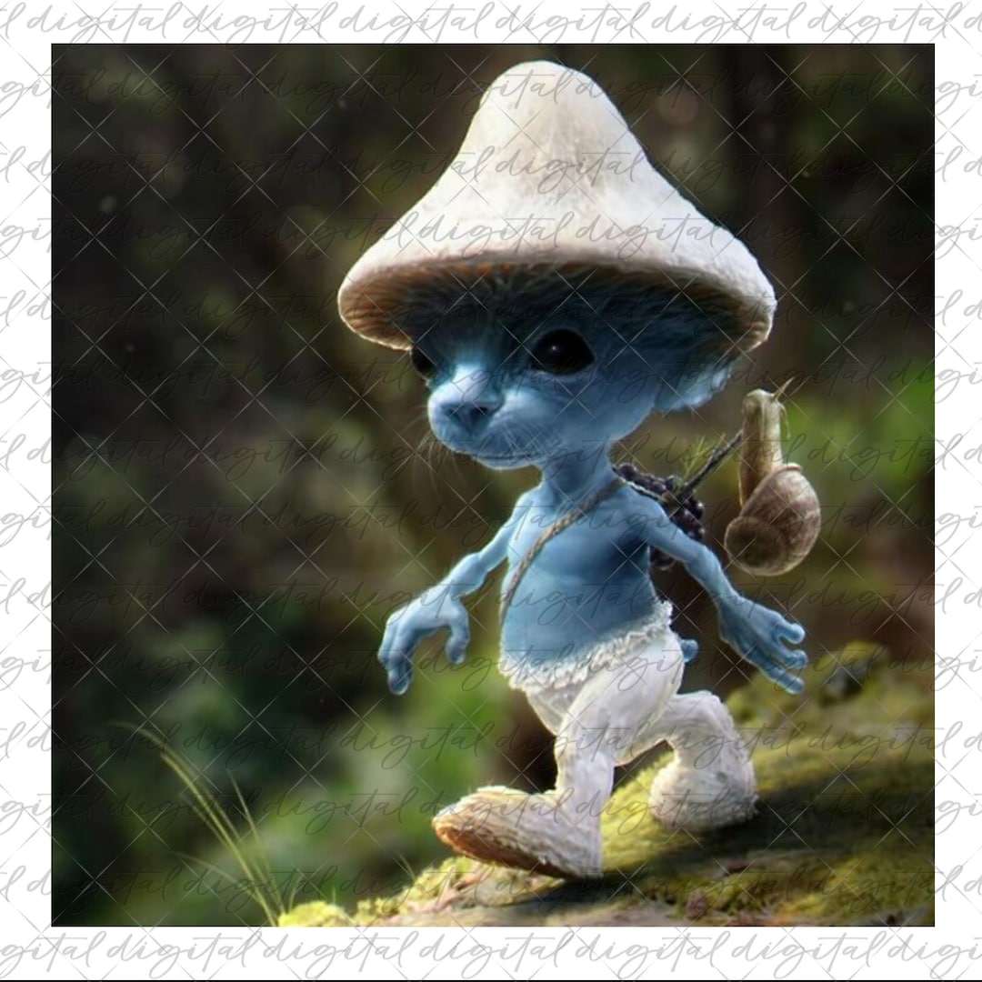 Schtroumpf chat png chat bleu png nous vivons nous aimons - Etsy France
