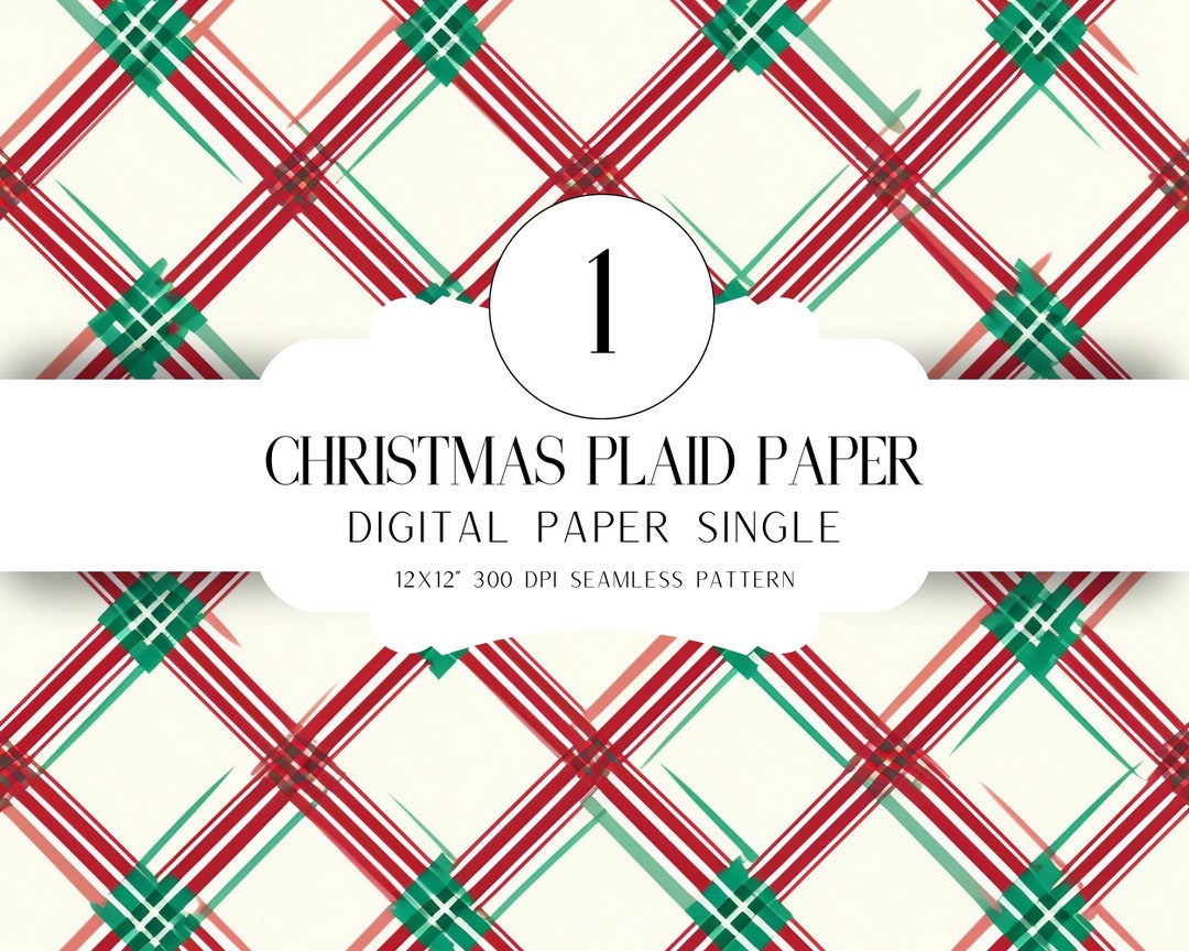 1 Christmas Plaid Digital Paper Seamless Pattern 04 - Etsy