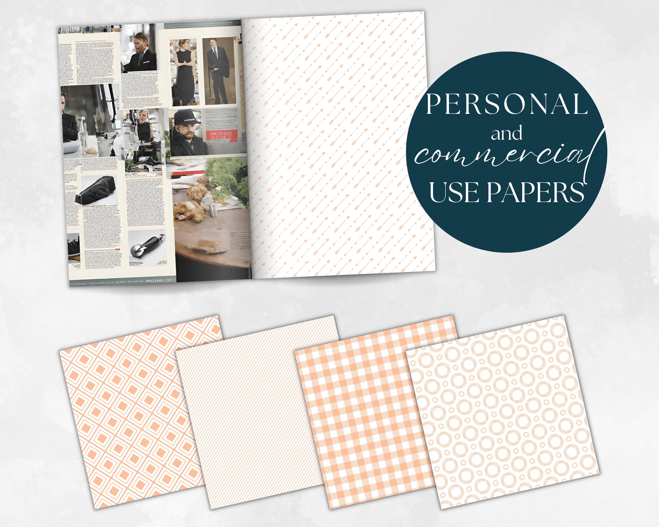 12 Peach Fuzz Instant Download Seamless Pattern Digital Paper DTD014 - Etsy