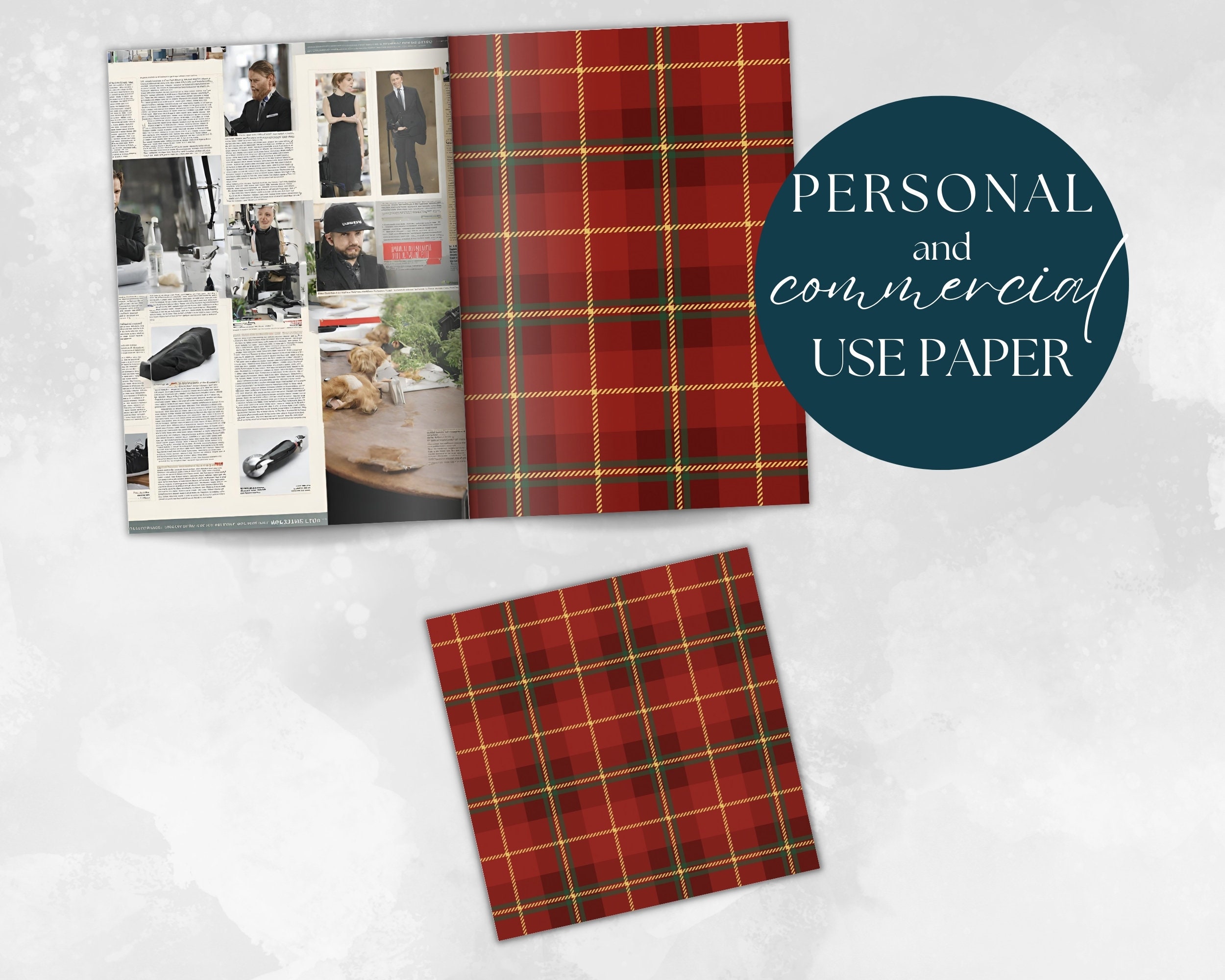 1 Christmas Plaid Background Digital Paper Seamless Pattern DTD005 - Etsy