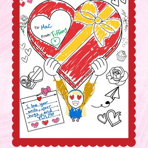 Printable Valentine Coloring Worksheet, Heart Letter Exercise, Cute ...