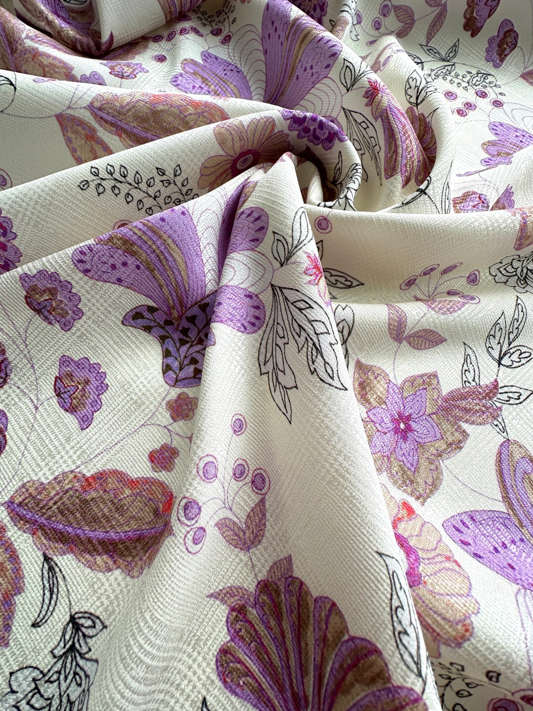 EXCLUSIVE ITALIAN DESIGNER Fabric, 100% Jacquard Silk, Luxury Fabric ...