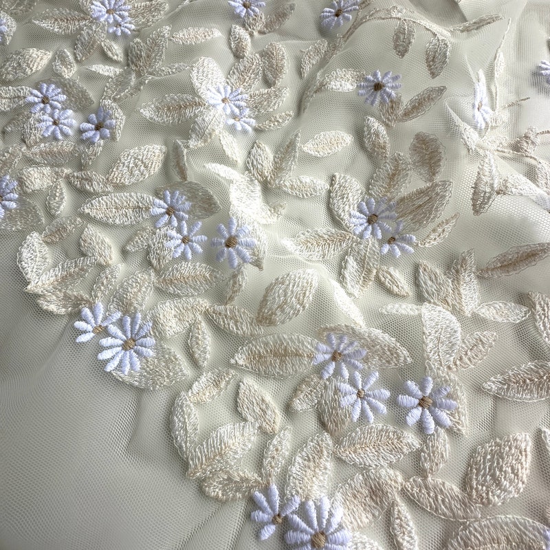 Embroidered Tulle Fabric - Etsy