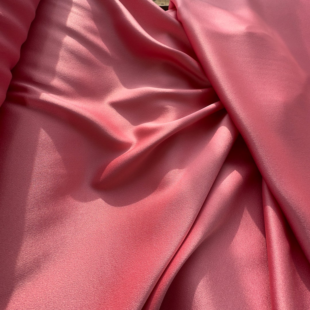 High-quality Cady Satin Fabric, Great Quality, Fine Pink-apricot Color ...