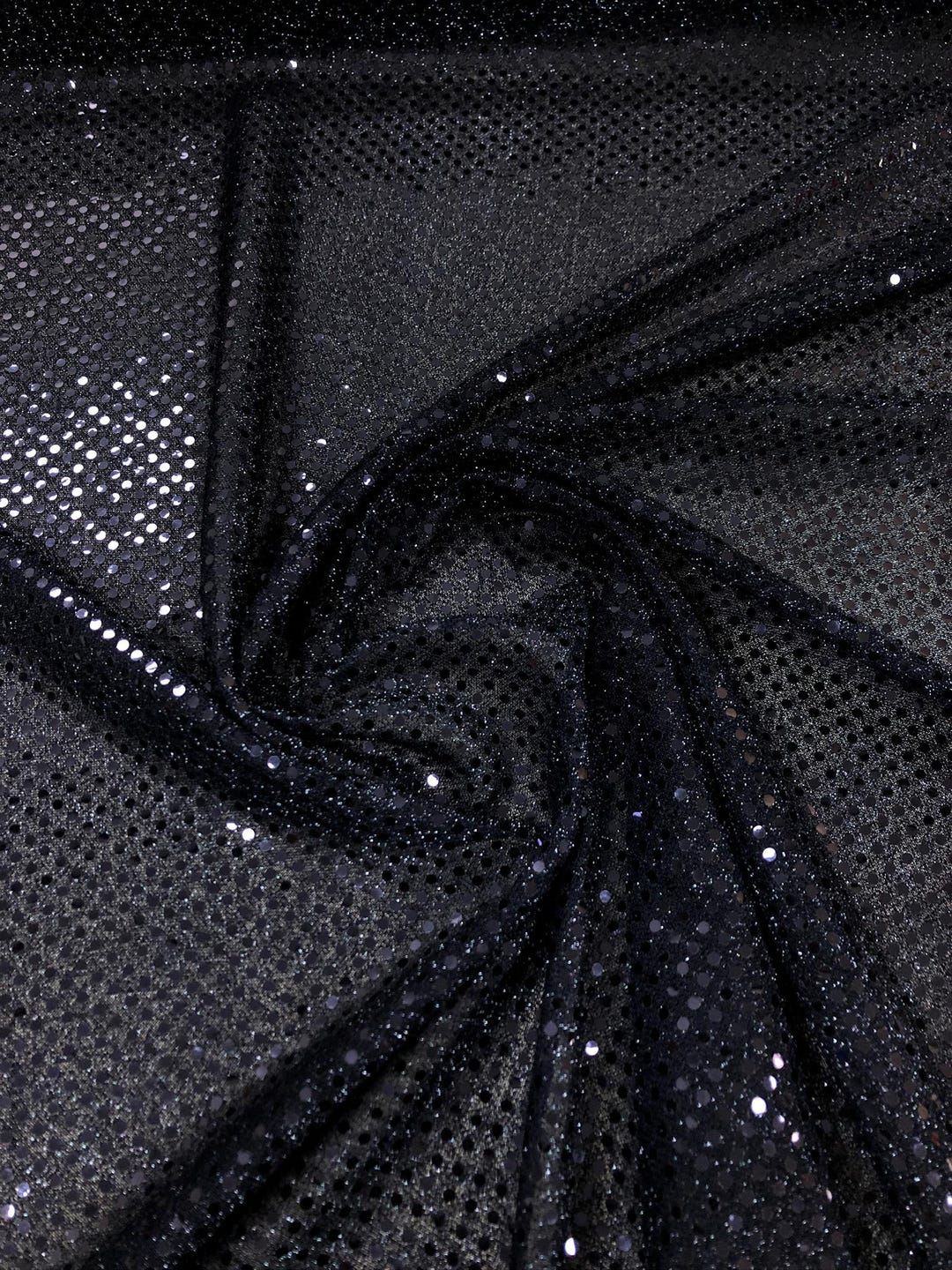 Festive High-quality Sequin Fabric, Dark Blue Color, Best Quality, Made ...