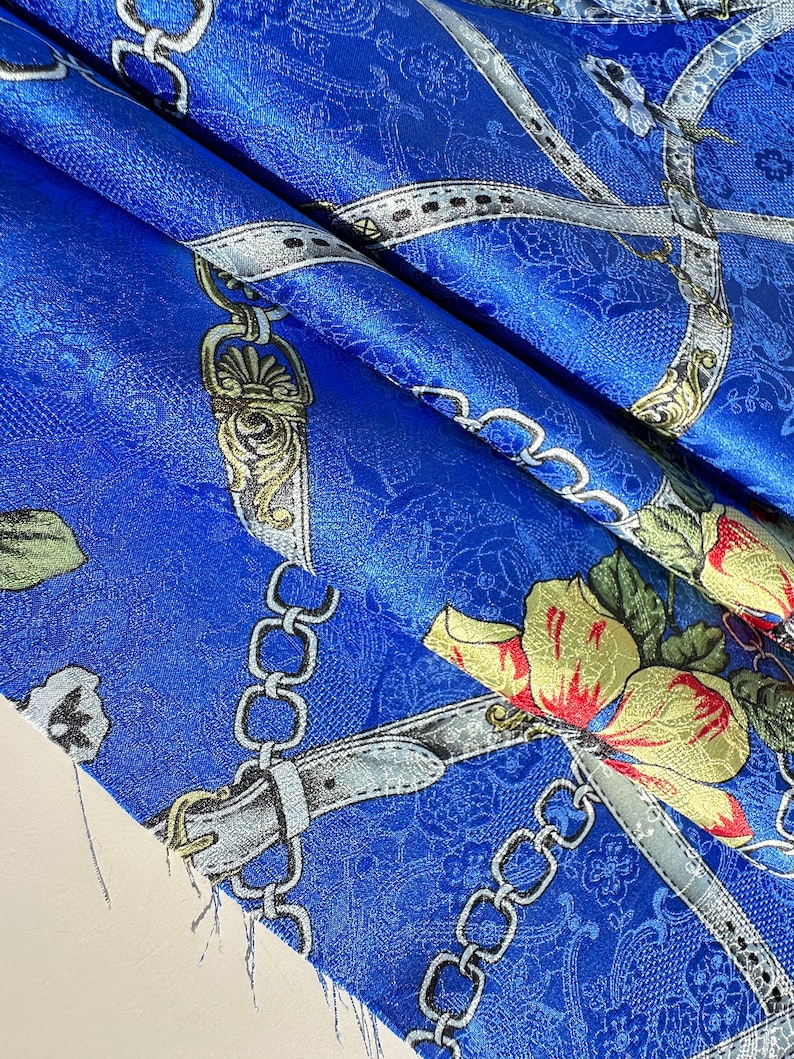 Hochwertige italienische Seide-Jacquard, Designer Stoff, tolle Print ...
