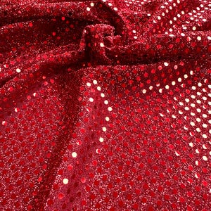 Festive High Quality Sequin Fabric, Red Color, Best Quality, Made in ...