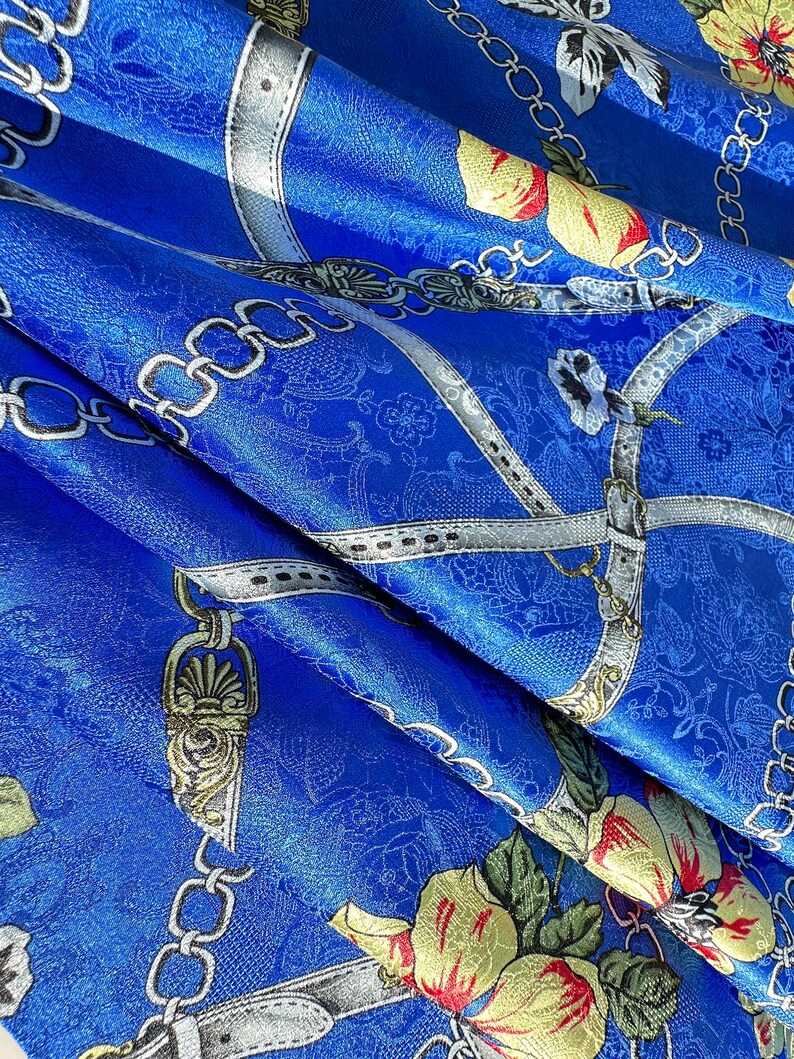 Hochwertige italienische Seide-Jacquard, Designer Stoff, tolle Print ...