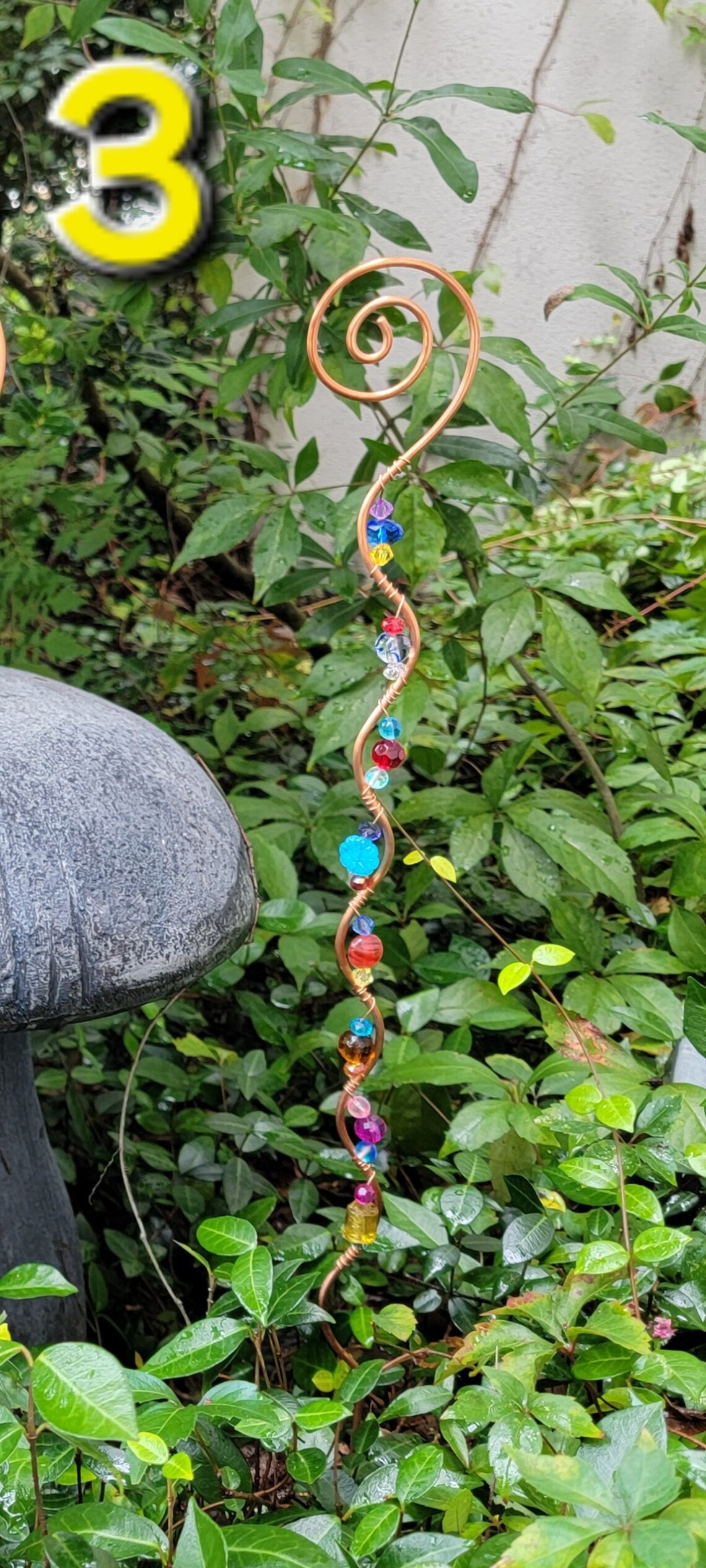 Beaded Copper Plant Stake - Etsy