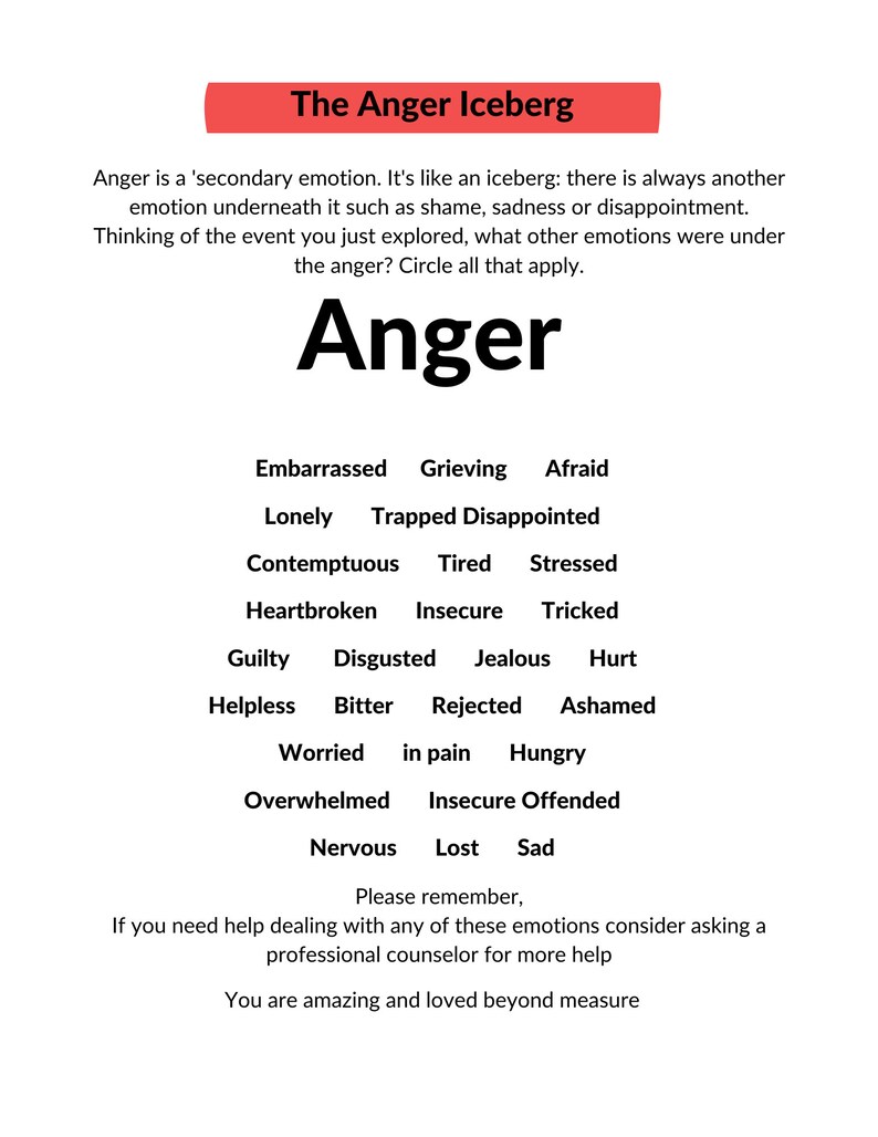 Anger Management Workbook - 30 Page Digital Download - Etsy