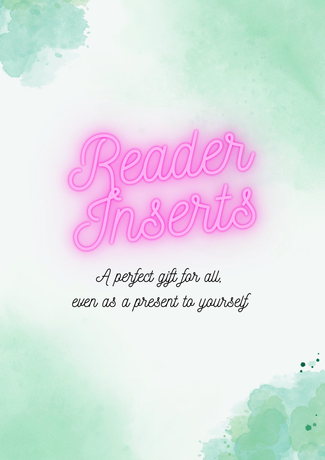 Reader Inserts - Etsy