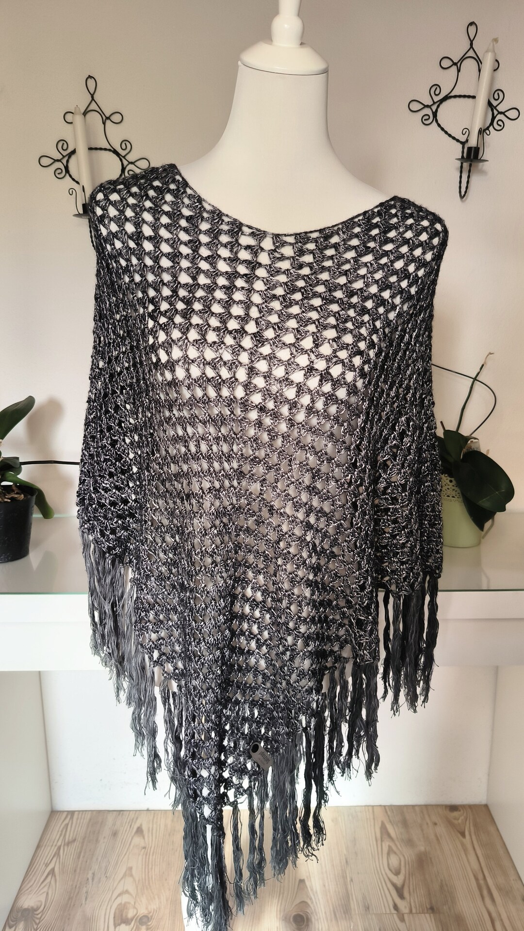 Poncho, Granny Poncho, Crocheted Poncho, Hippie Poncho, Unique, Poncho ...