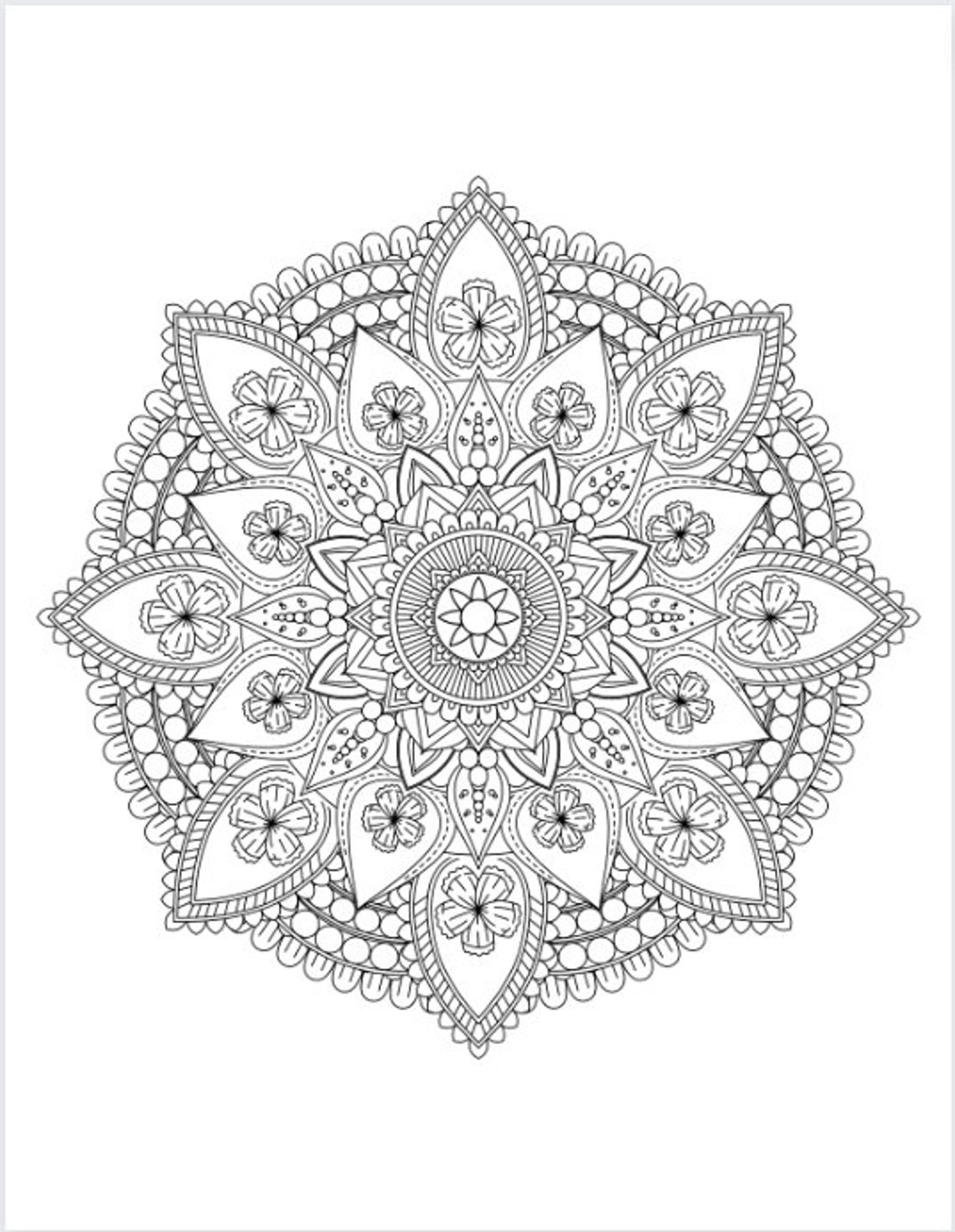 Mandala Coloring Sheets - Etsy