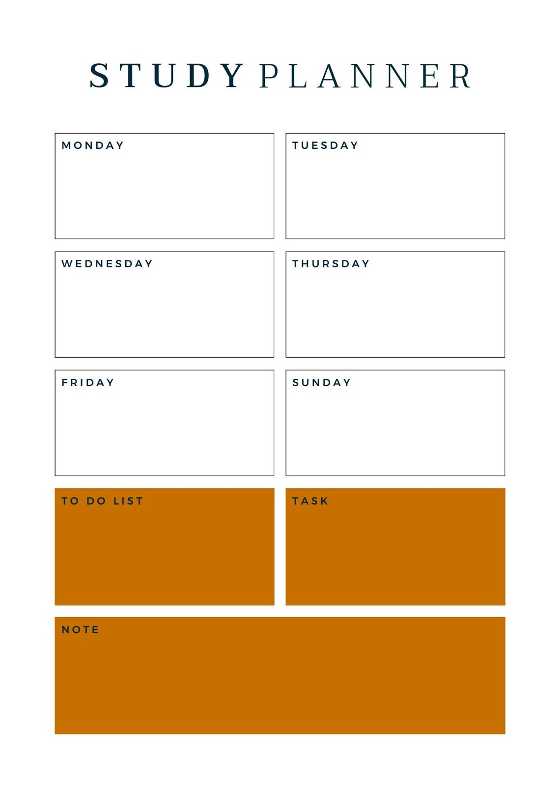Printable Study Planner - Etsy