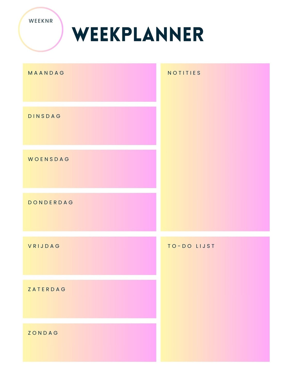 Printable Complete Set of Planners/ Pink/ Download/ Productivity ...