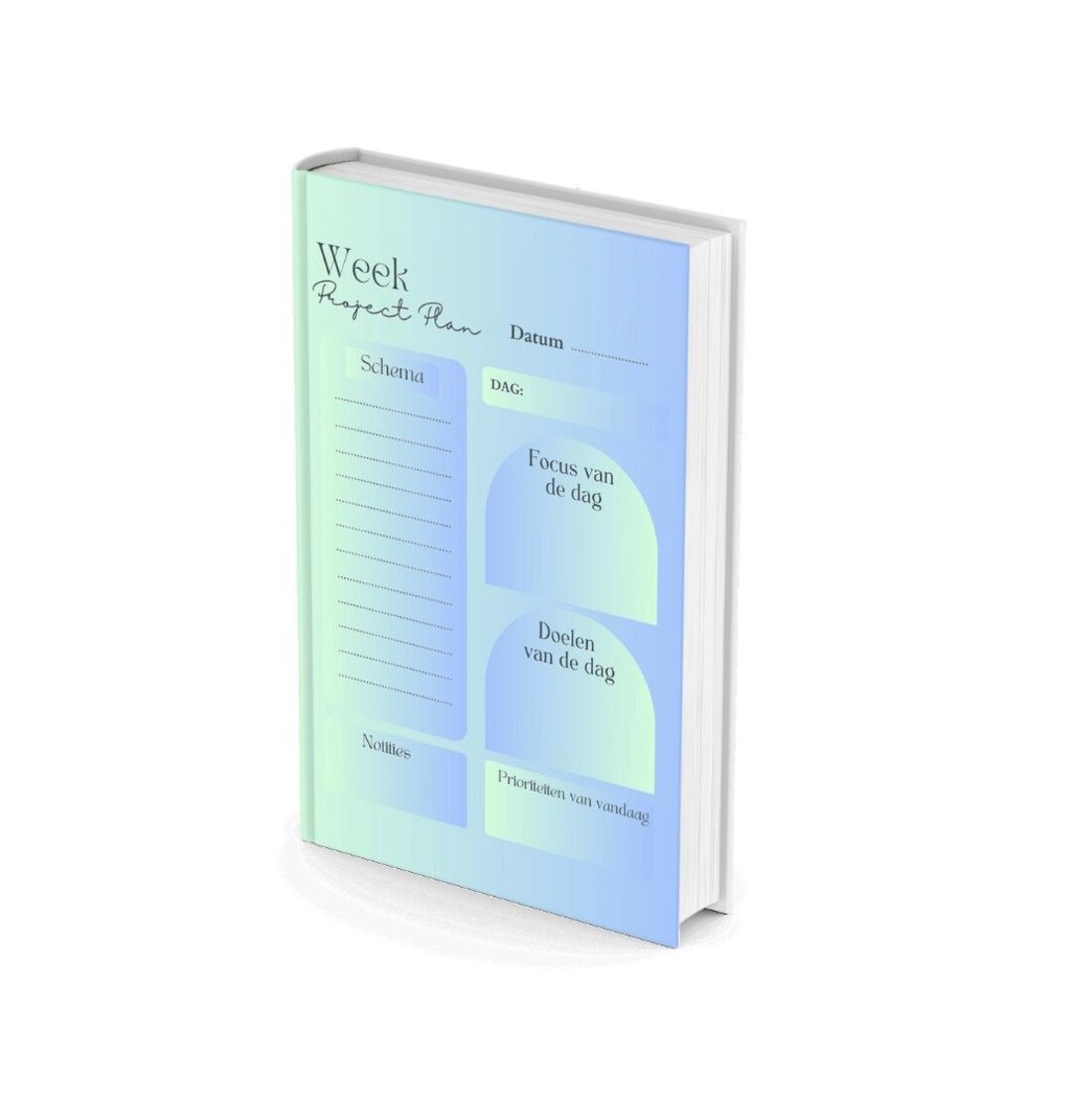 Printable Weekly Project Plan / Blue / Download / Productivity Planner ...