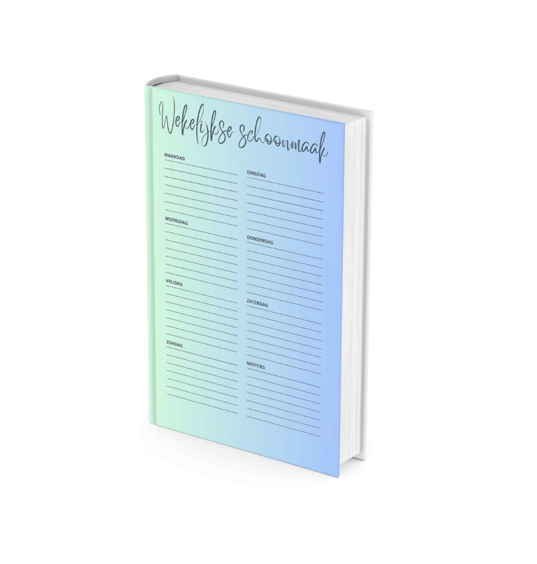 Printable Cleaning Schedule / Blue / Download / Productivity Planner - Etsy