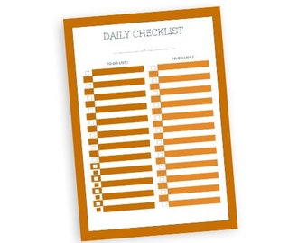 Printable Daily Checklist - Etsy