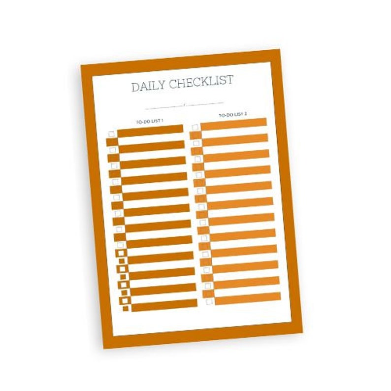 Printable Daily Checklist - Etsy