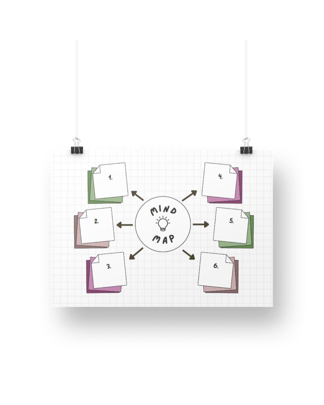 Printable Mind Map White Doodle Handwritten Brainstorm - Etsy