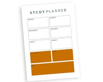 Cute and Pastel Digital, Printable Study Planner - Etsy