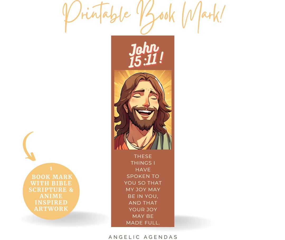 Christian Bookmark. Printable PDF Bible Bookmark. Digital - Etsy