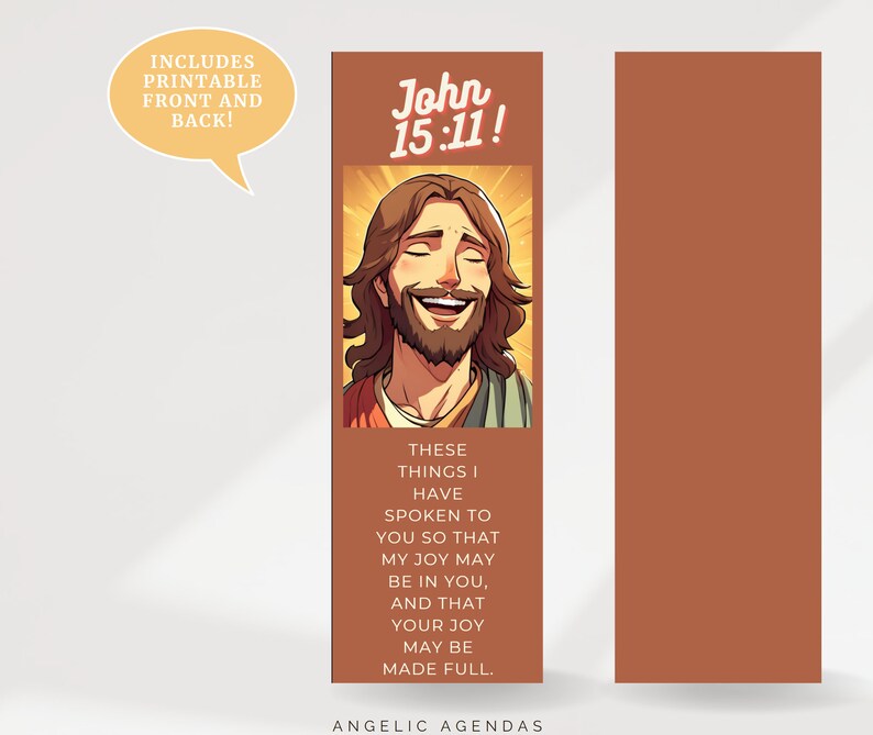 Christian Bookmark. Printable PDF Bible Bookmark. Digital - Etsy