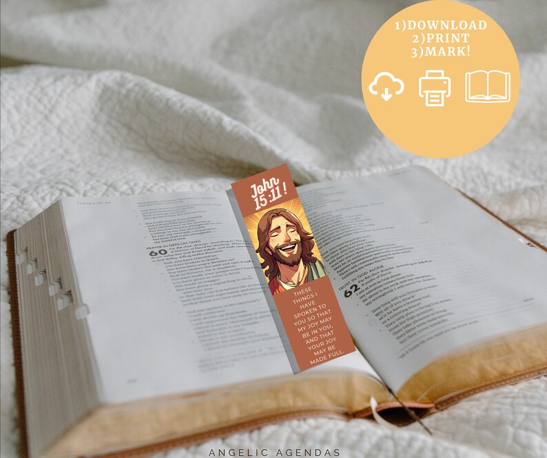 Christian Bookmark. Printable PDF Bible Bookmark. Digital - Etsy