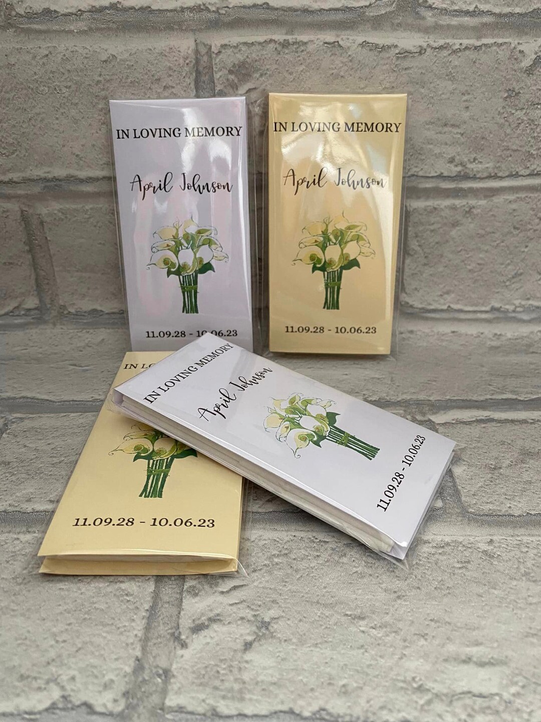 Funeral Favors Funeral Tissue Sleeve Favours Individually - Etsy UK