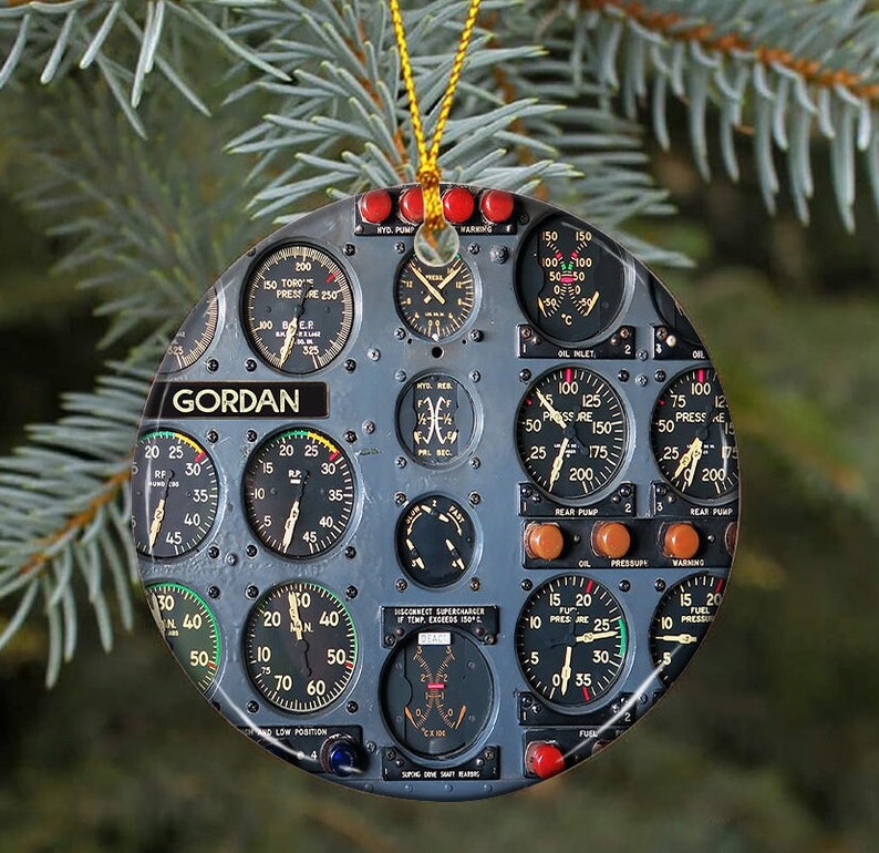 Personalized Pilot Aviation Ornament, Pilot Engine Gift, Place Pilot ...