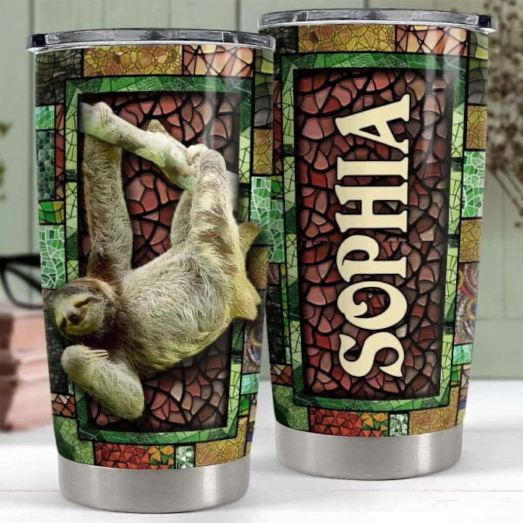 Personalisiert nur ein Mädchen, das Faultier 20 Unzen Becher liebt ...