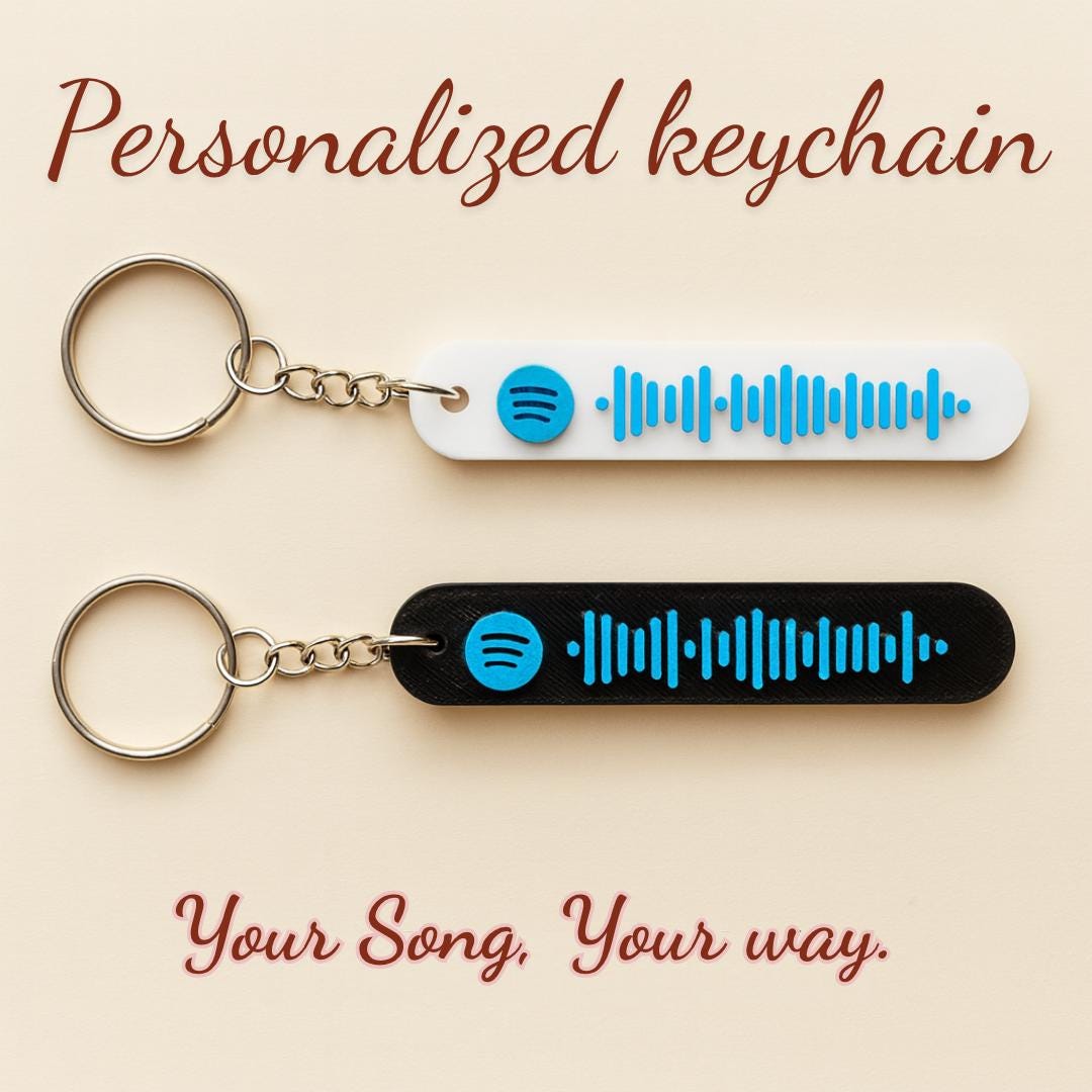 Spotify Song Code Keychain | Custom Personalized Keychain | Multiple ...