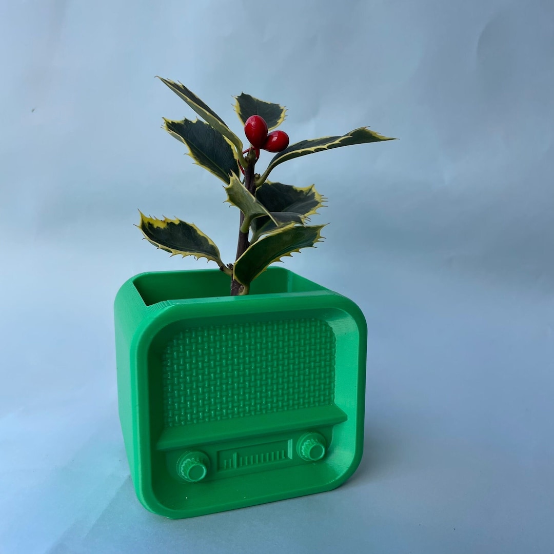 Vintage Radio Planter Pot 3D Printed Retro Radio Planter Pot - Etsy