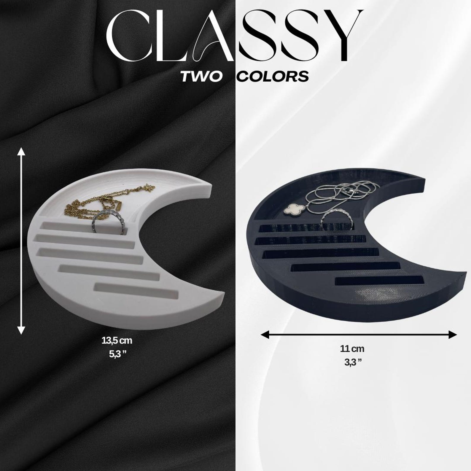 Lunar Ring Holder 3D Printed Minimalist Ring Holder Jewelry Organizer ...