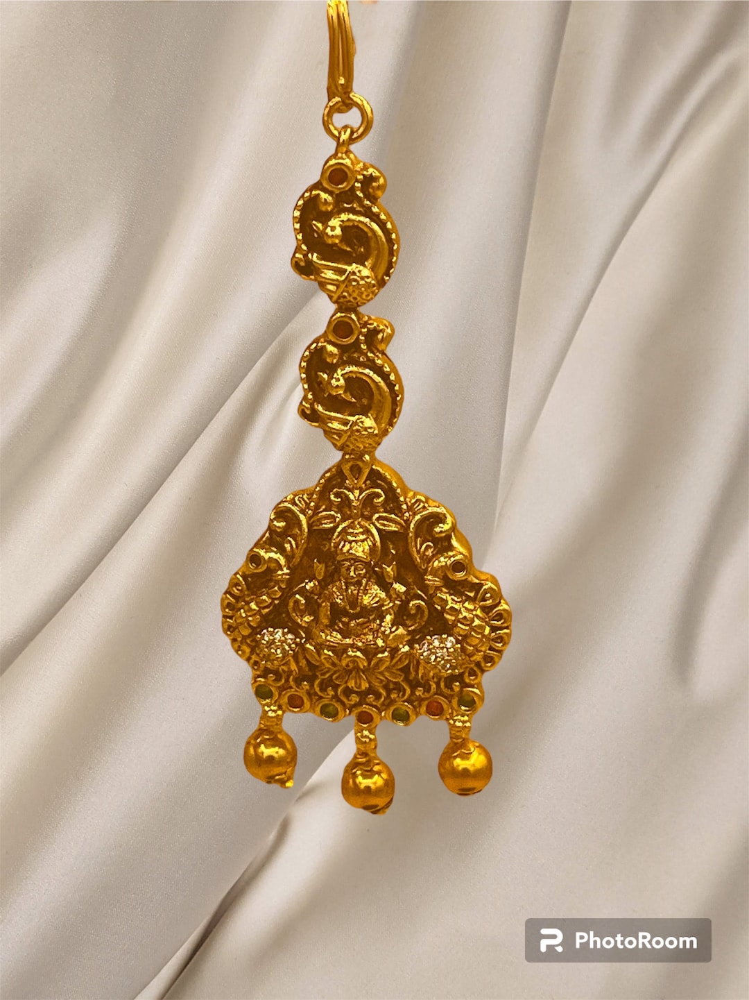 Beautiful Antique Hait TIKKA With Lakshmi and Golden Beads/traditional ...