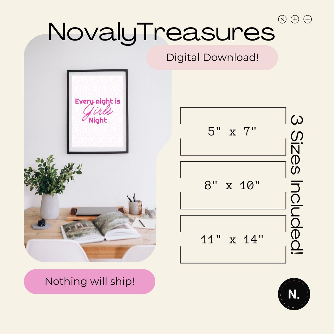 Barbie Movie Quote Art - 'every Night is Girls Night' Digital Print ...