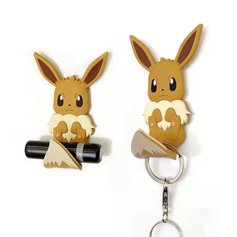 Pokémon Pikachu or Eevee Decorative Wall Hook - Etsy