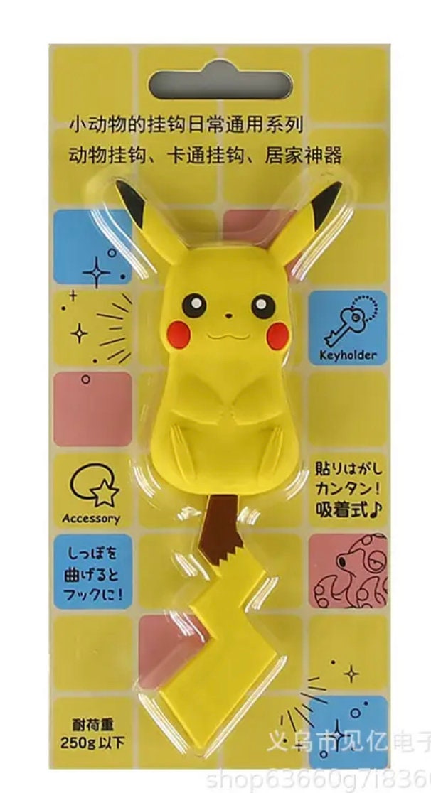 Pokémon Pikachu or Eevee Decorative Wall Hook - Etsy