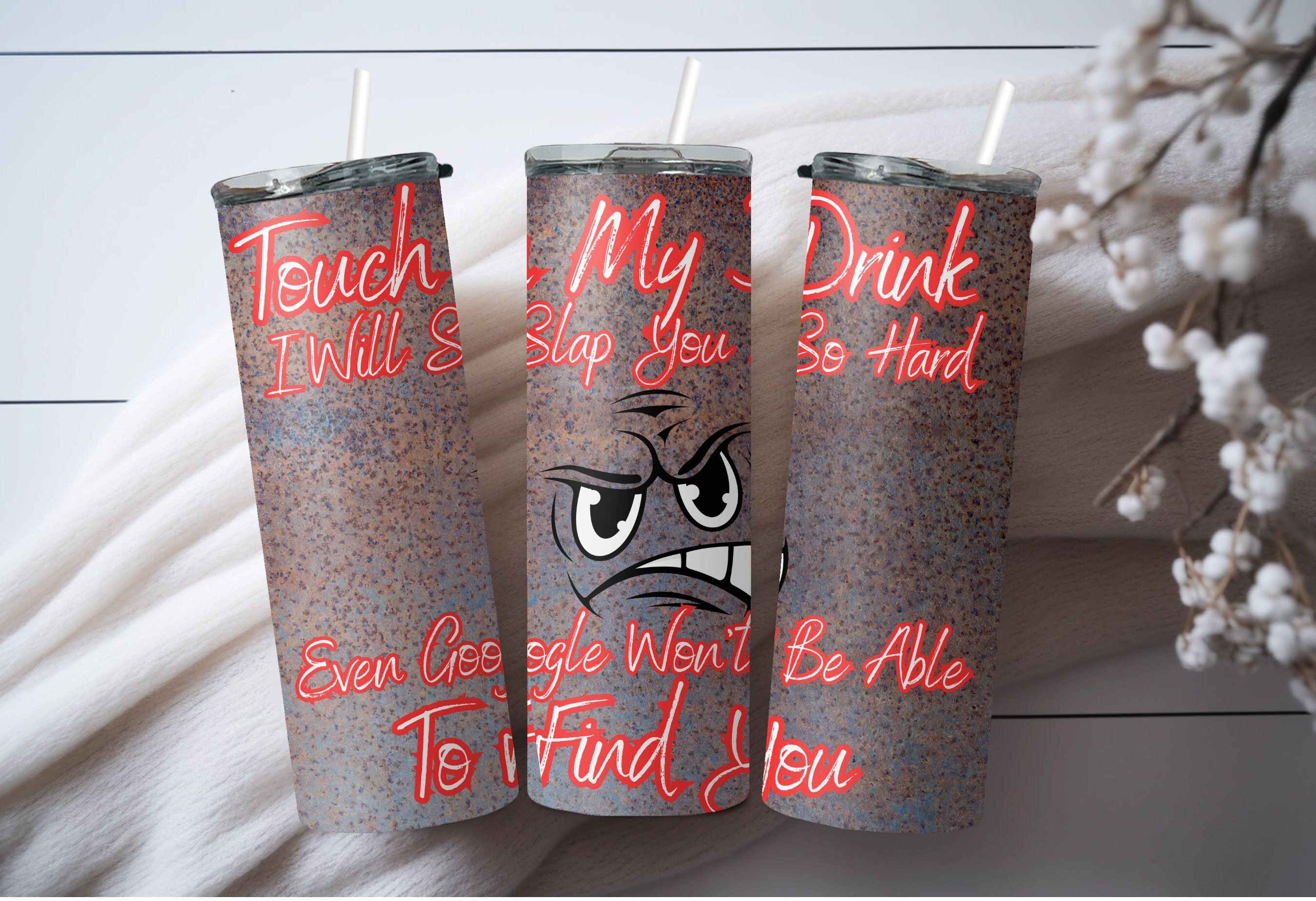 20 Oz Rust Metal Design, Touch My Drink, Manly Cup, Skinny Tumbler Wrap ...