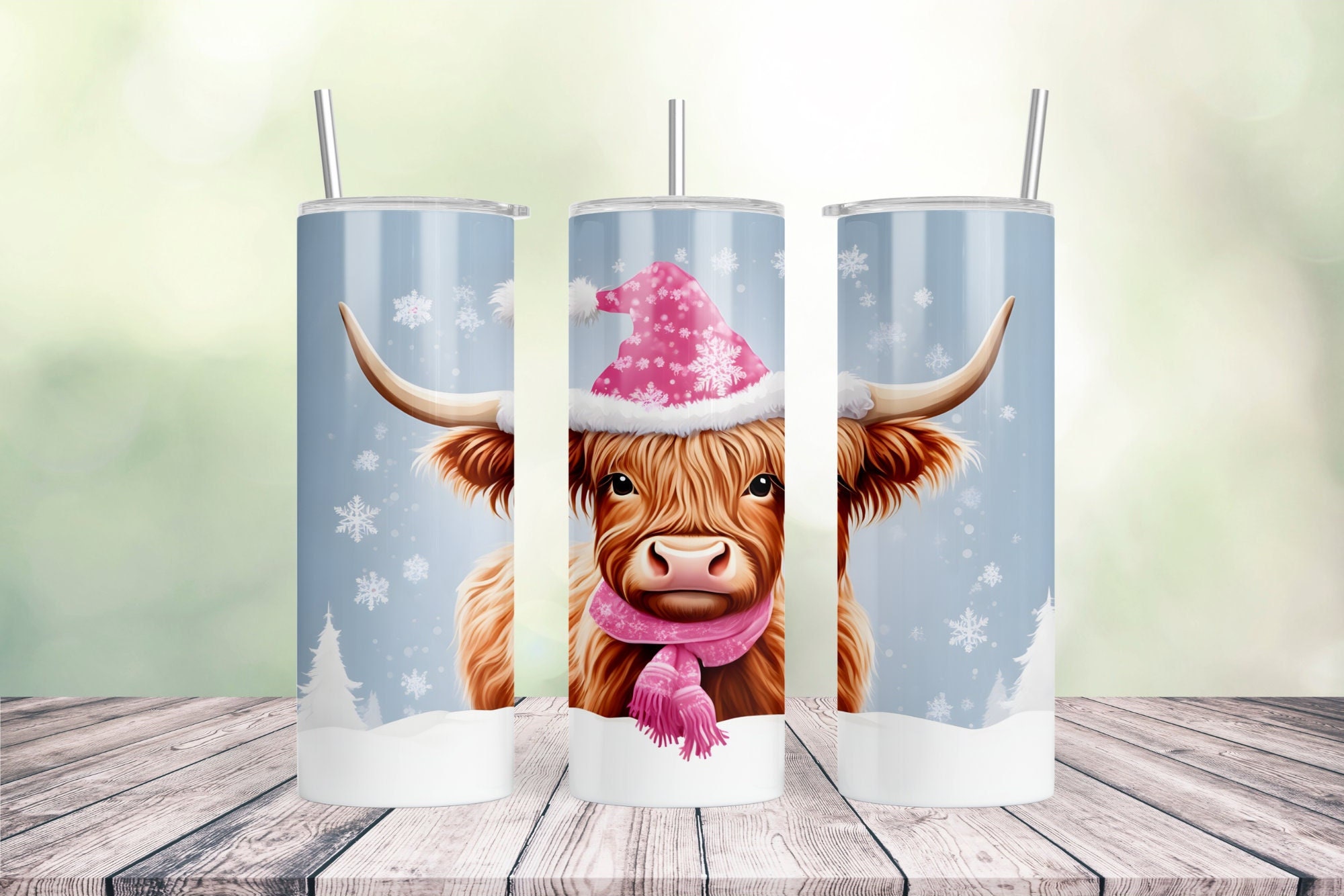 Christmas Highland Cow Png fall Highland Cow Png Instant - Etsy
