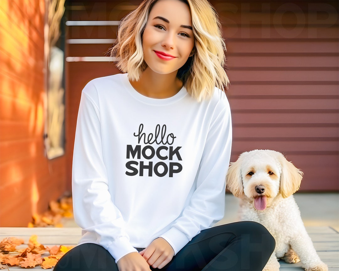 3501 Fall Mockup | 3501 Model Mockup With Dog | 3501 Mock up | 3501 ...