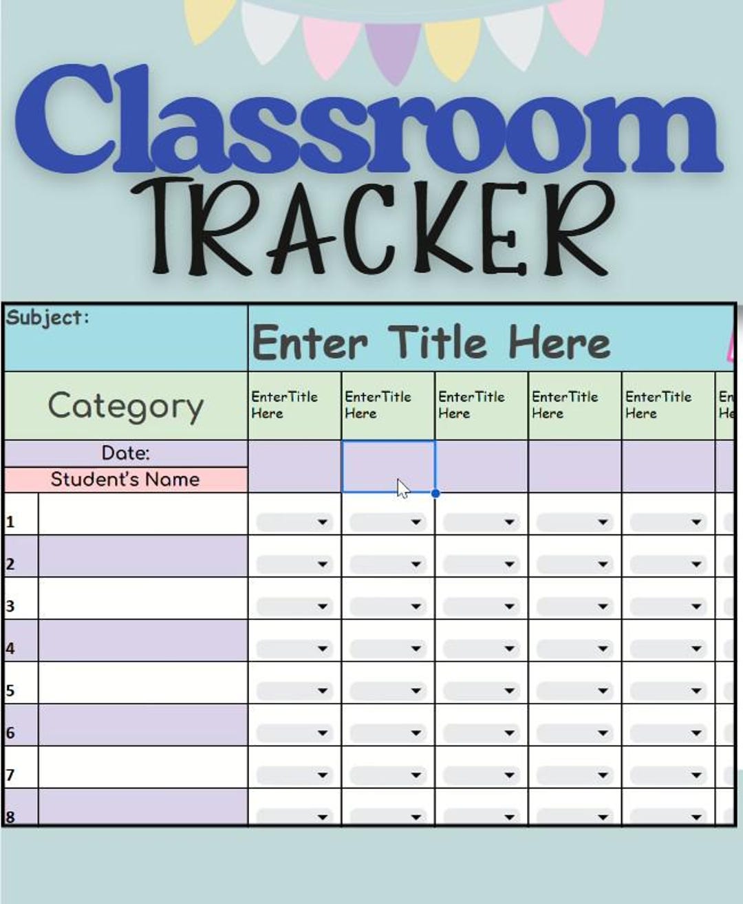 Google Sheets Classroom Tracker| Editable| Teacher Checklist| Classroom ...
