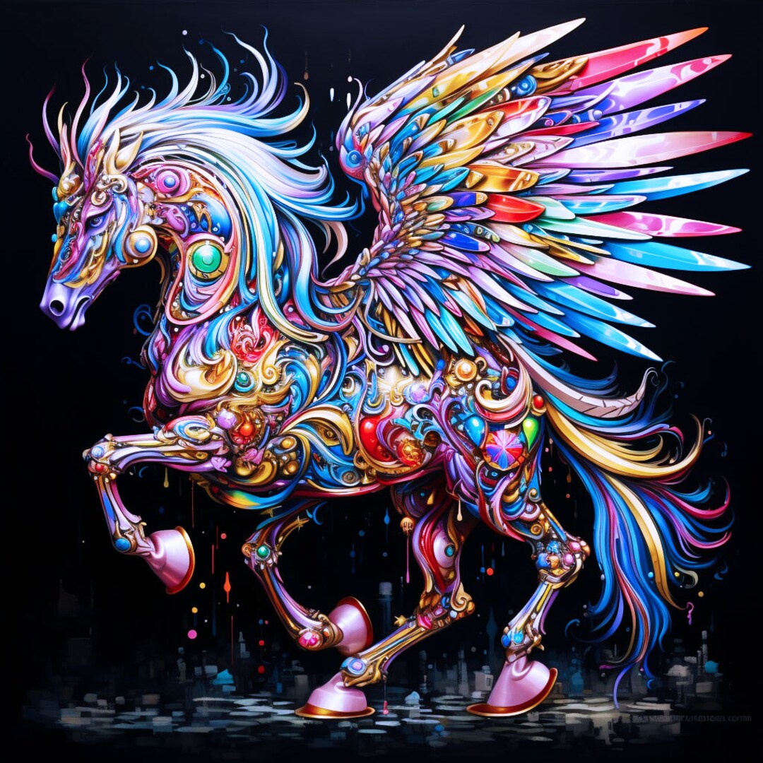 Pegasus Cross Stitch Pattern Instant Download Pegasus Urban Cross ...