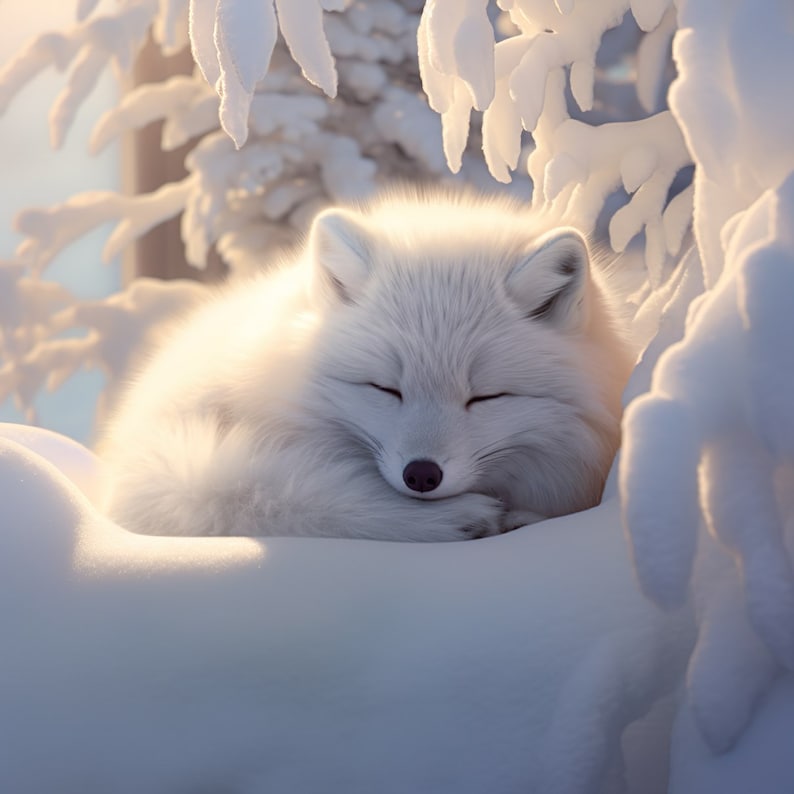 Arctic Fox Counted Cross Stitch Pattern Instant PDF Download Winter ...