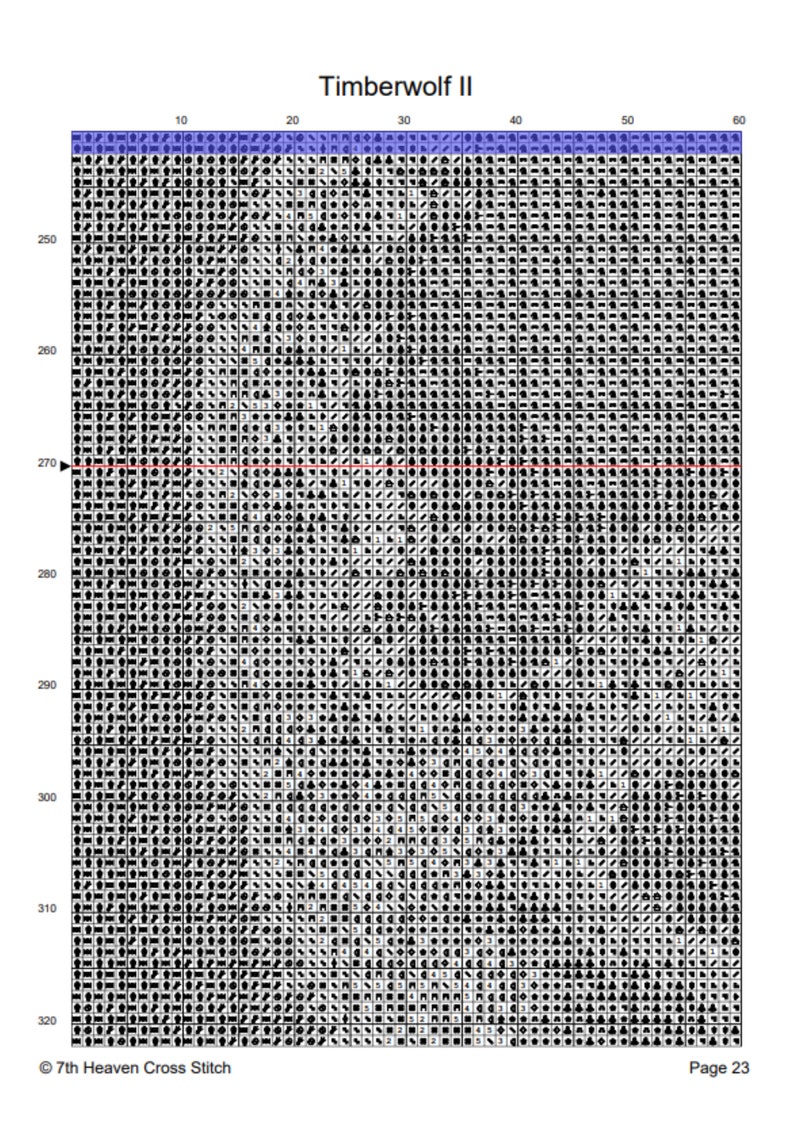 Timber Wolf II Double Exposure Wilderness and Moon Counted Cross Stitch ...