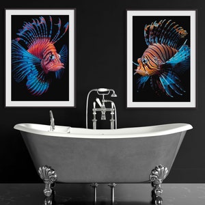 Lion Fish I Counted Cross Stitch Pattern Instant PDF Download Brilliant ...